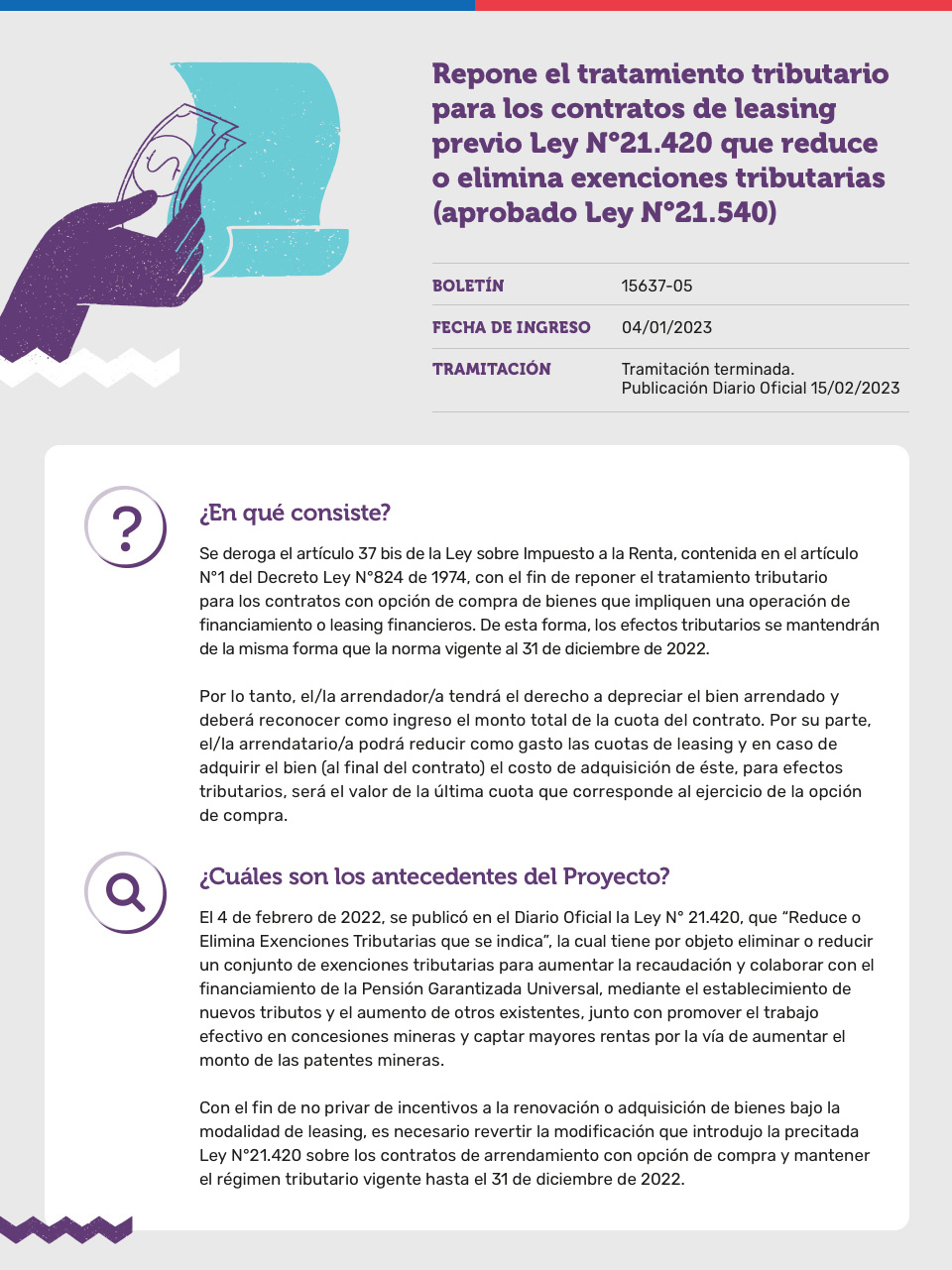 Repone tratamiento tributario para los contratos de leasing previo Ley ...